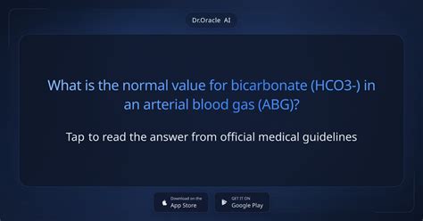 What Is The Normal Value For Bicarbonate Hco3 In An Arterial Blood