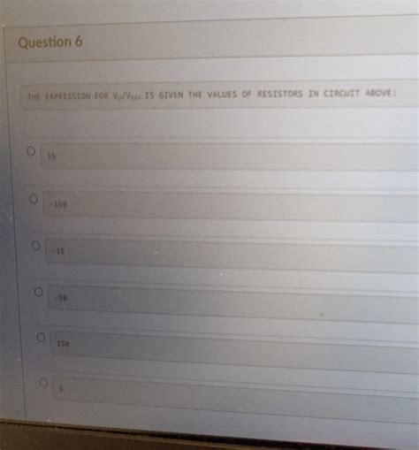 Solved The Following Circuit For Questions 5 7 Given
