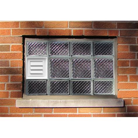 Redi2set Diamond Glass Frameless Replacement Dryer Vent Glass Block