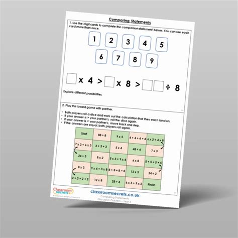 Year 3 Comparing Statements Discussion Problem Resource Classroom Secrets