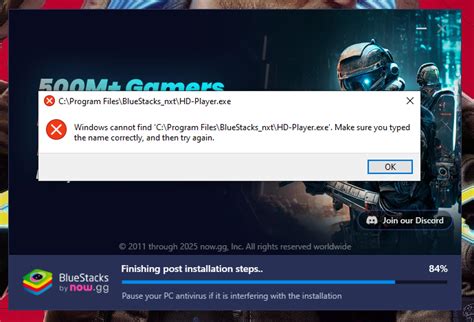 Exe Error While Installing Bluestacks 5 Bluestacks