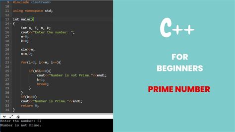 Prime Number Program In C Youtube