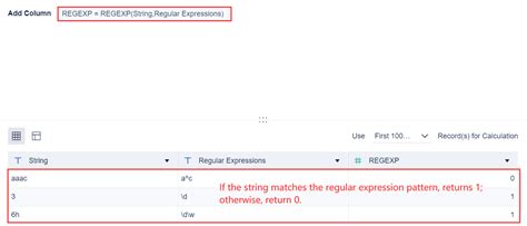 Regexp Determining Whether A Character String Matches A Regular Expression Finebi Help Document