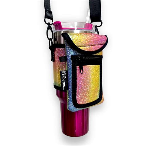 Iridescent Rainbow Wrap Around Drink Pocket Drink Handlers