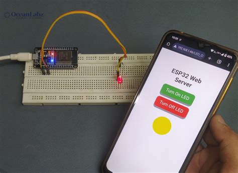 Project 5 Esp32 Web Server Led Control Control Led Via Phone Browser Oceanlabz