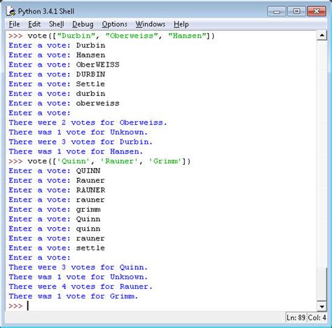 Solved For Python Write A Function Vote That Takes As A