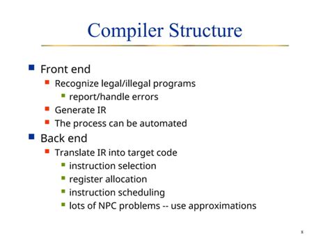 Compiler Construction Chapter Number 1 Slide Ppt