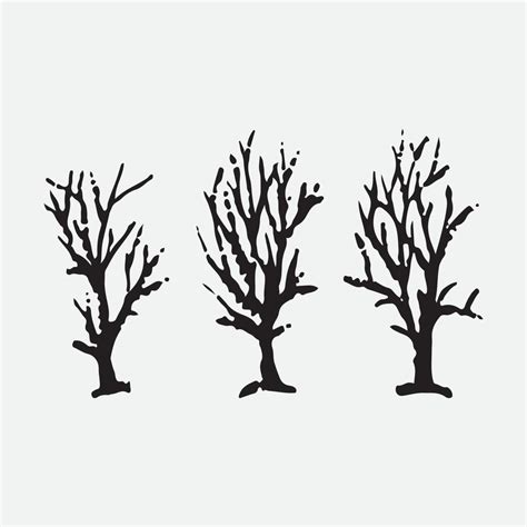 Naked Trees Silhouette 7945442 Vector Art At Vecteezy