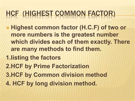 Hcf And Lcm Pptx Hcf And Lcm Pptx