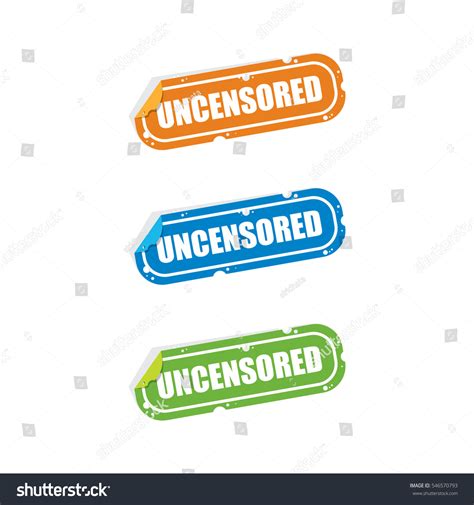 Uncensored Sticker Labels Stock Vector Royalty Free Shutterstock