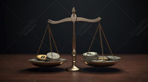 비트코인과 달러 코인의 가치 비교 스케일 바의 3d 시각화 비트코인 배경 암호화폐 배경 시각적 배경 이미지 Hd 비트