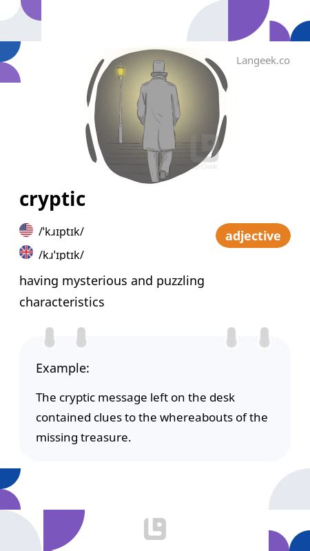 Definition And Meaning Of Cryptic Picture Dictionary