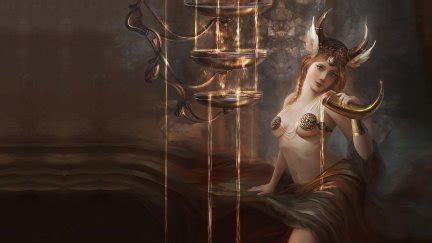 Fantasy Girl Boobs Women Belly Looking At Viewer Artwork Fantasy