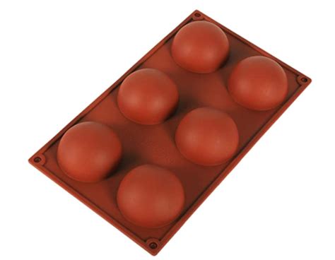 semicircle sphere silicone mold for half sphere 6 cavities 2 5 in three t baker s boutique