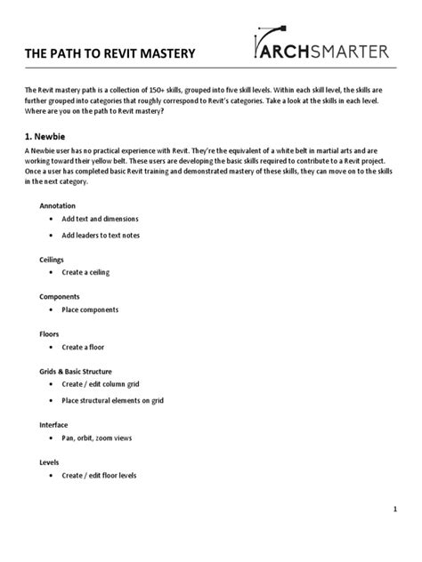 The Five Levels Of Revit Mastery A Guide To Developing Your Bim Skills Pdf Autodesk Revit