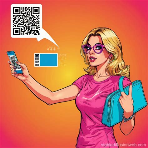 Woman Scanning Qr Code Stable Diffusion Online