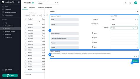 import excel data into a collection meddevo help center