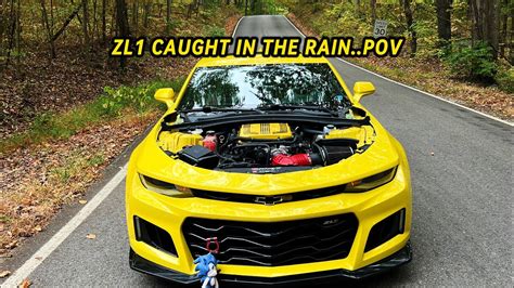 I Got Caught In The Rain In My Camaro Zl1 With No Hood On Pov Drive