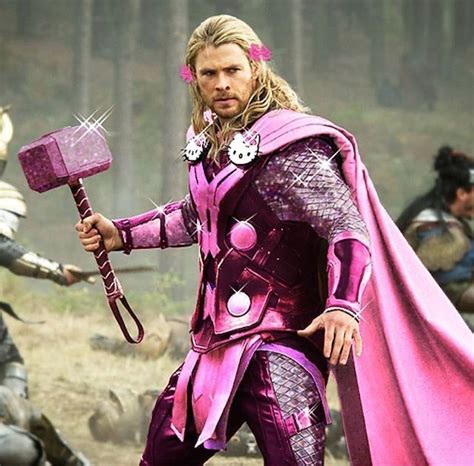 Hello Kitty Thanos With Pink Bow Pink Captain America Pink Iron Man
