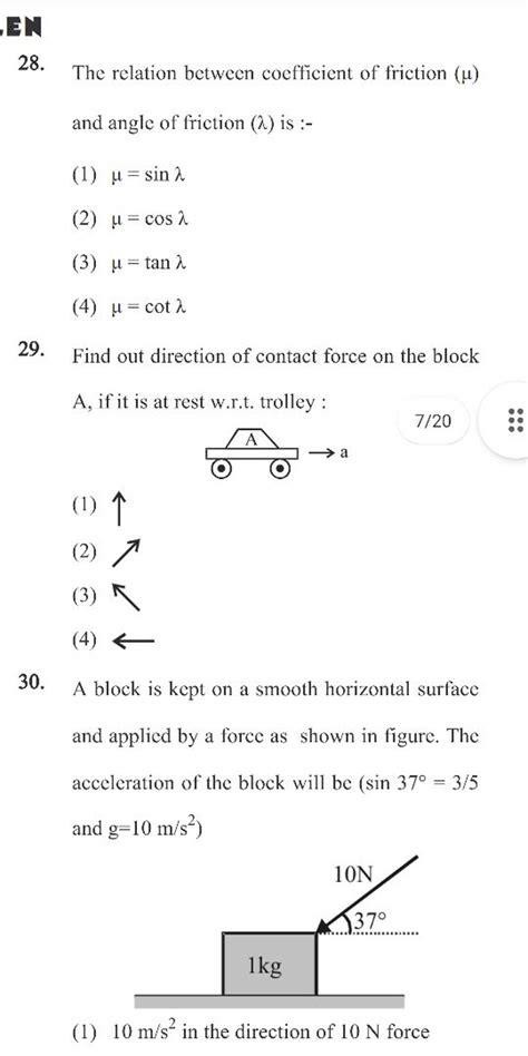 The Relation Between Coefficient Of Friction μ And Angle Of Friction λ