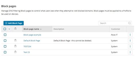 Add A DNS Filtering Block Page