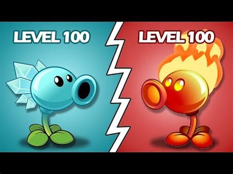 Plants Vs Zombies 2 Hielaguisantes Nivel 100 Vs Lanzaguisantes De Fuego
