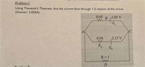 Solved Problem Using Thevenin S Theorem Find The Current Chegg
