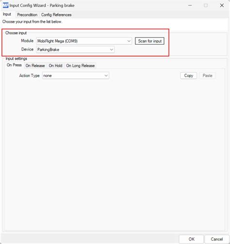 Configuring Button Input Mobiflight Documentation