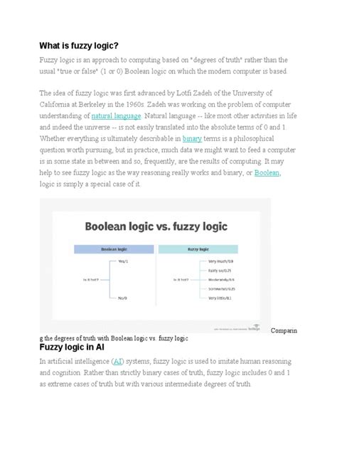 What Is Fuzzy Logic Natural Language Binary Pdf Fuzzy Logic Artificial Intelligence