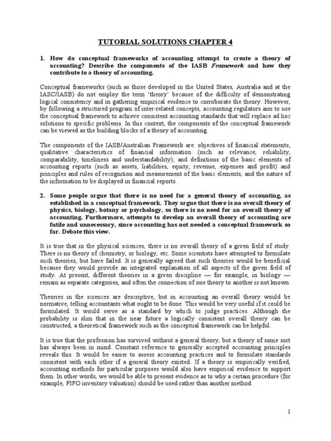 Tutorial Solutions Week 2a Pdf Theory Accounting
