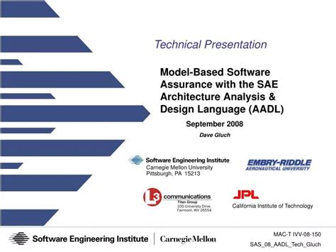 Ppt Model Based Software Assurance With The Sae Architecture Analysis And Design Language Aadl