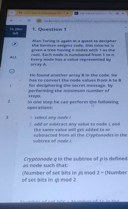 Solved Question Number Of Set Bits Number Of In Chegg Com