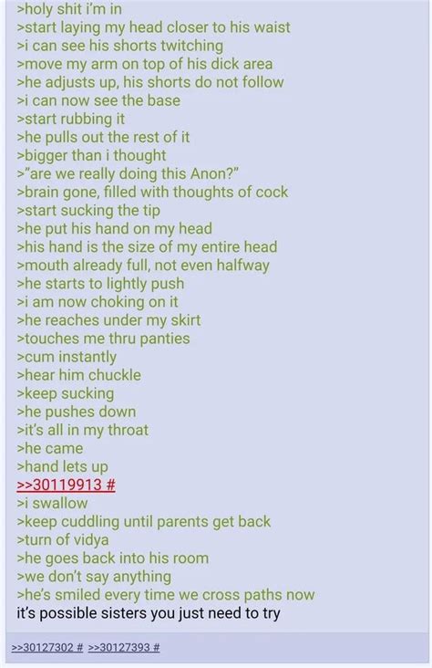 Anon Develops Incest Fetish Rgreentext