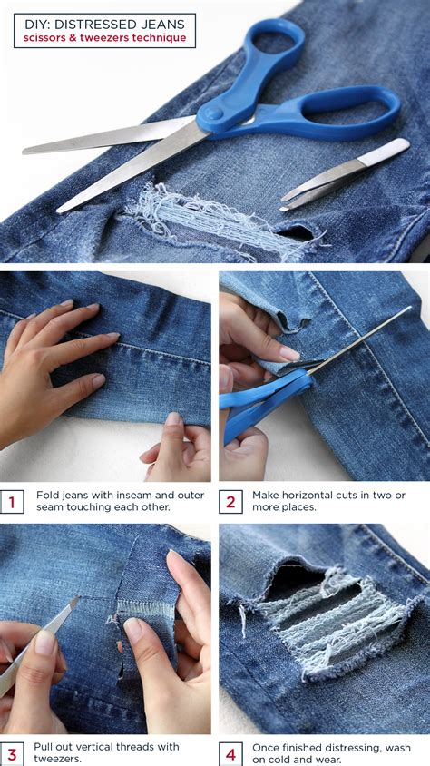 Diy Ripped Knee Jeans