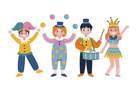 베네치아 카니발 캐릭터 의상 무료 벡터