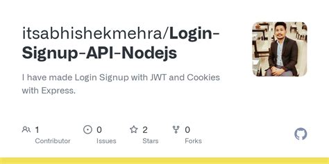 github itsabhishekmehra login signup api nodejs i have made login