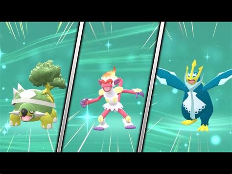 Shiny Pokemon Starters Evolutions All Gen 4 Shiny Starter Evolutions