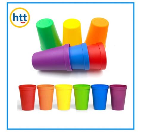 Plastic Counting Sorting Toy Bears Set With Matching Plastic Colorful Cups Plastic Cup And