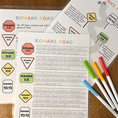 Romans Road Printable Activity Bible Lesson Christian Homeschool
