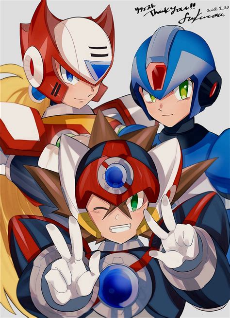 Zero X And Axl Mega Man And More Drawn By Baron Danbooru