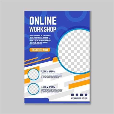 Premium Vector Online Workshop Poster Template