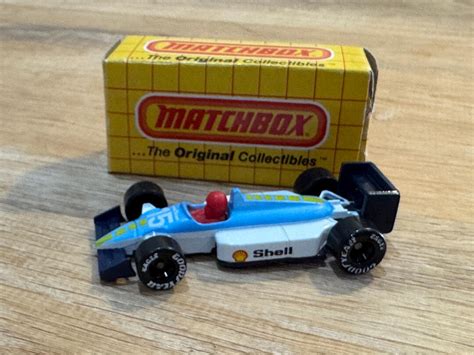 Vintage 1988 Matchbox Mb74 Grand Prix Racing Car White And Powder Blue