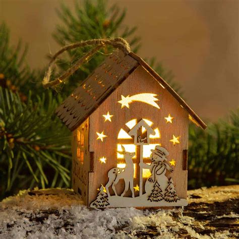 Светеща коледна къща Зима S Tsbg