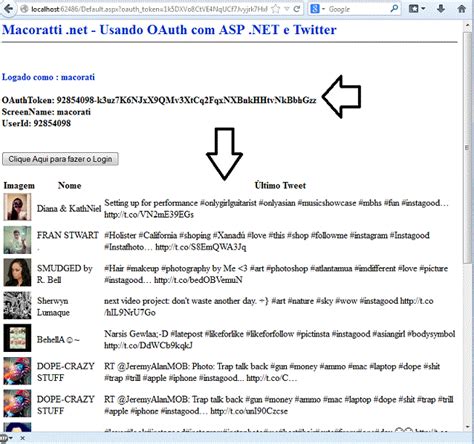 asp integração com twitter via oauth
