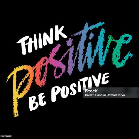 긍정적으로 생각하고 손으로 글자를 쓰십시오 포스트 견적 동기 부여에 대한 스톡 벡터 아트 및 기타 이미지 동기 부여 인용 문자 포스터 Istock