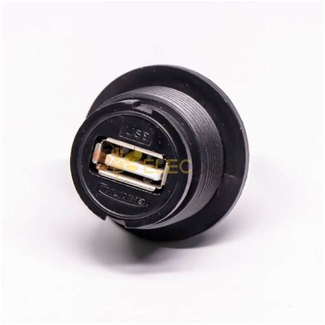 IP67 USB Connector Panel Mount USB 2 0 Type A Female To Female Adapter Straight Front Mount
