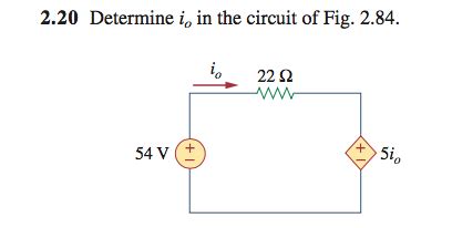 Solved Determine Io In The Circuit Of Fig Chegg Com