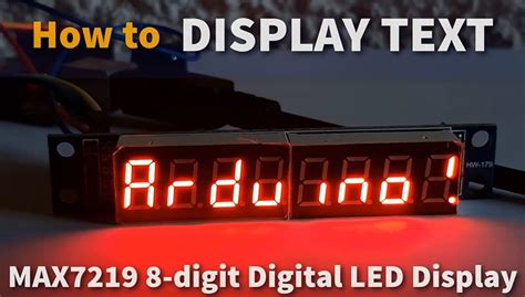 Arduino Display Text On MAX7219 8 Digit LED Display Visuino Visual Development For Arduino