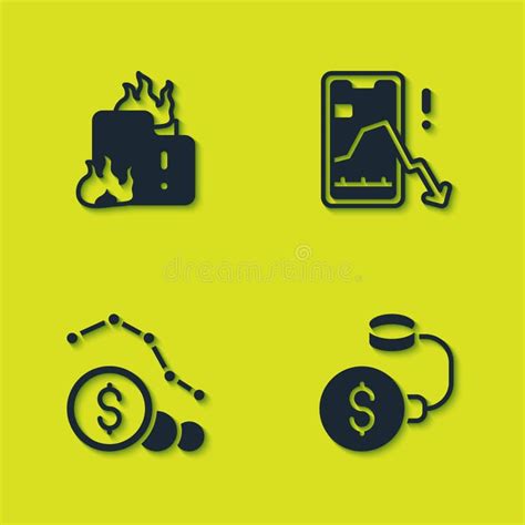 Set Fire In Burning House Debt Ball Chained To Coin Dollar Rate Decrease And Mobile Stock