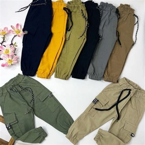 خرید و قیمت شلوار کارگو پسرانه،جنس کتان کش، سایز 45،50،55 ترب